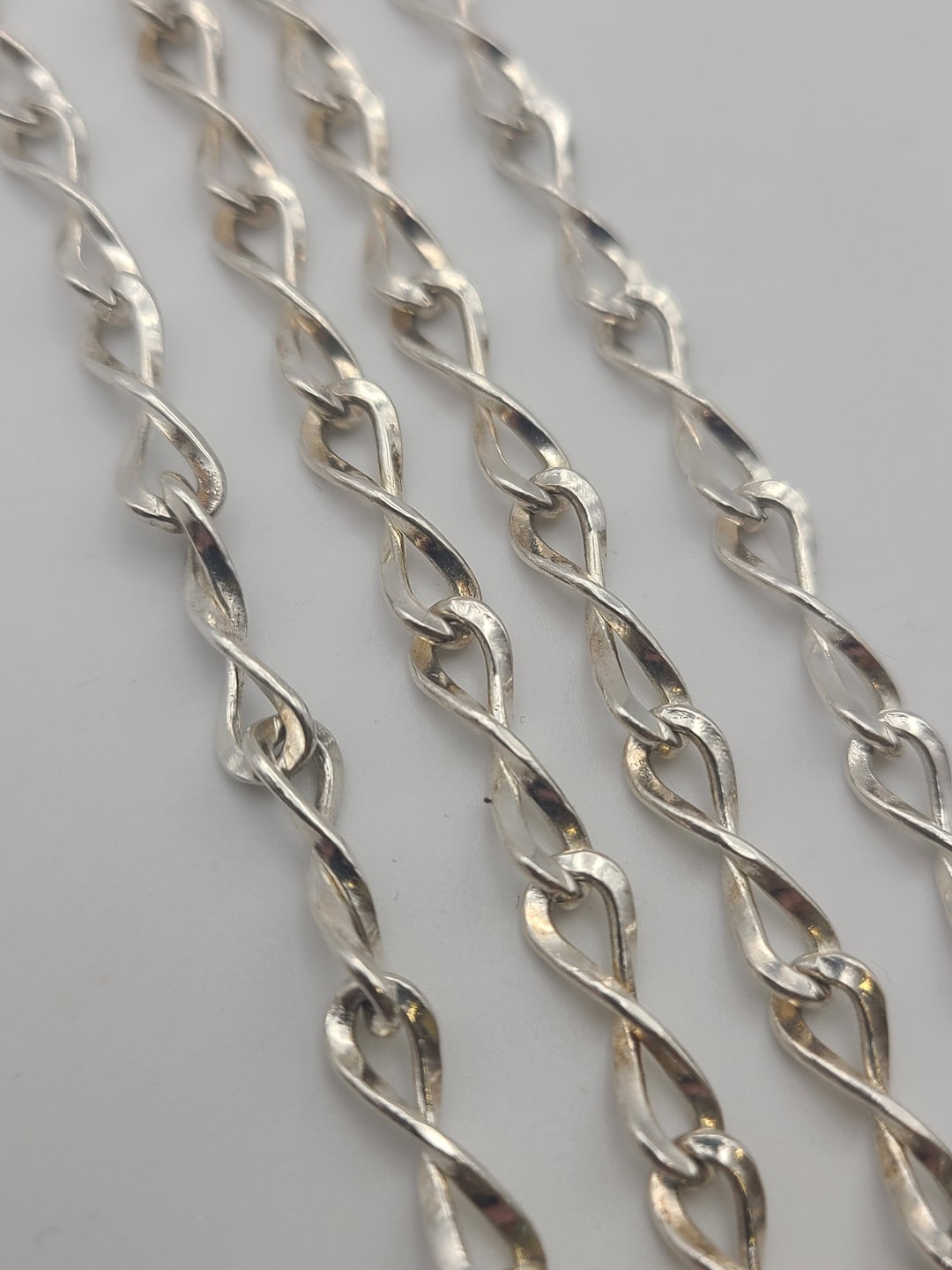 Fancy Link Silver Chain, .999 Silver Chain, Vintage Estate Jewelry, 23. ...