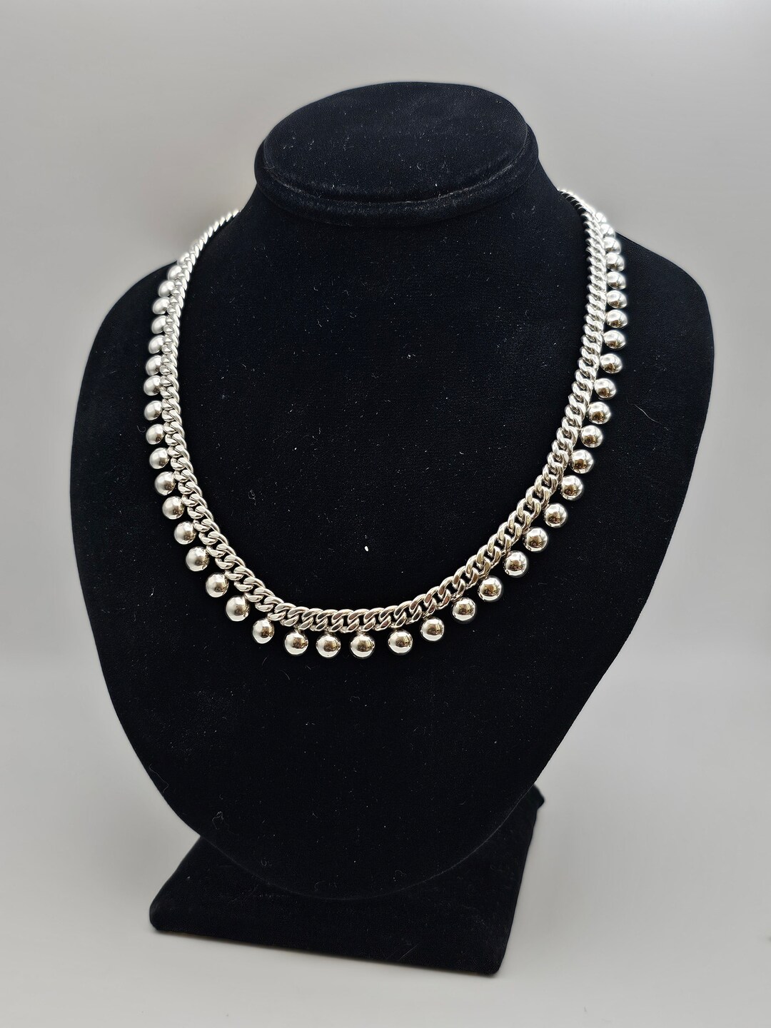 Bali Style Frontal Fringe Necklace in 925 Silver, Balinese Jewelry ...