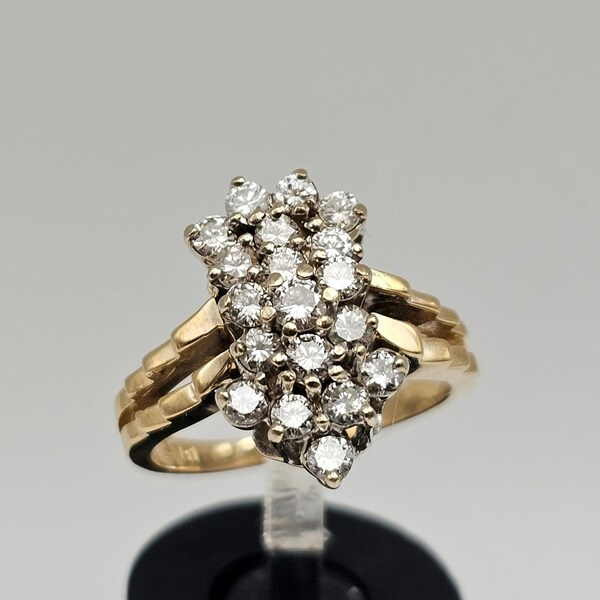 Diamond Cluster Ring - Etsy