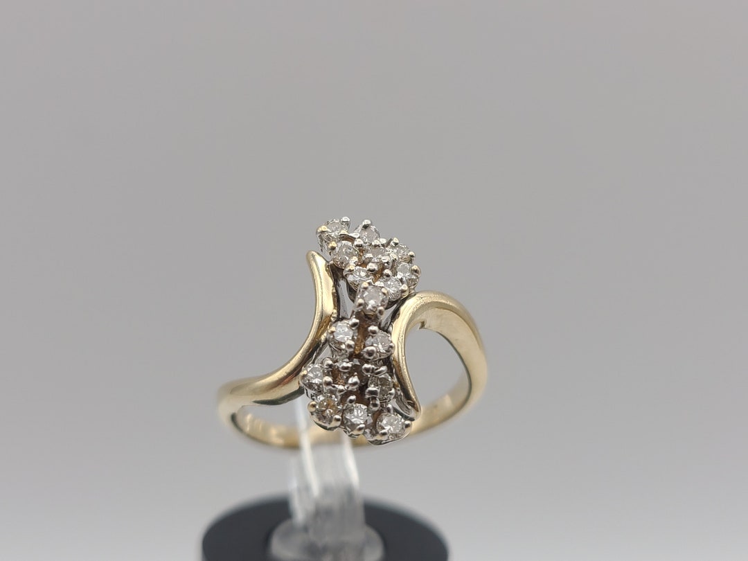 Diamond Waterfall Cluster Ring in 14kt Gold, .48ct. T.w. Diamonds ...