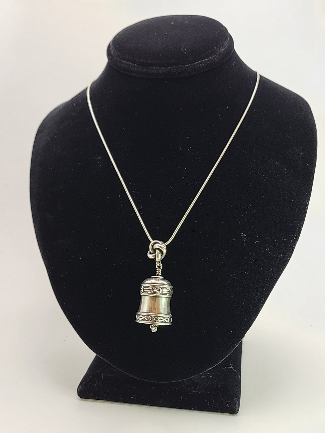 Jewelry John Infinity Bell Necklace, Ringing Bell Necklace, 925 Silver ...