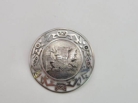 Aztec God Pin, 925 Silver, Mayan God Pin, Mexican Art… - Gem