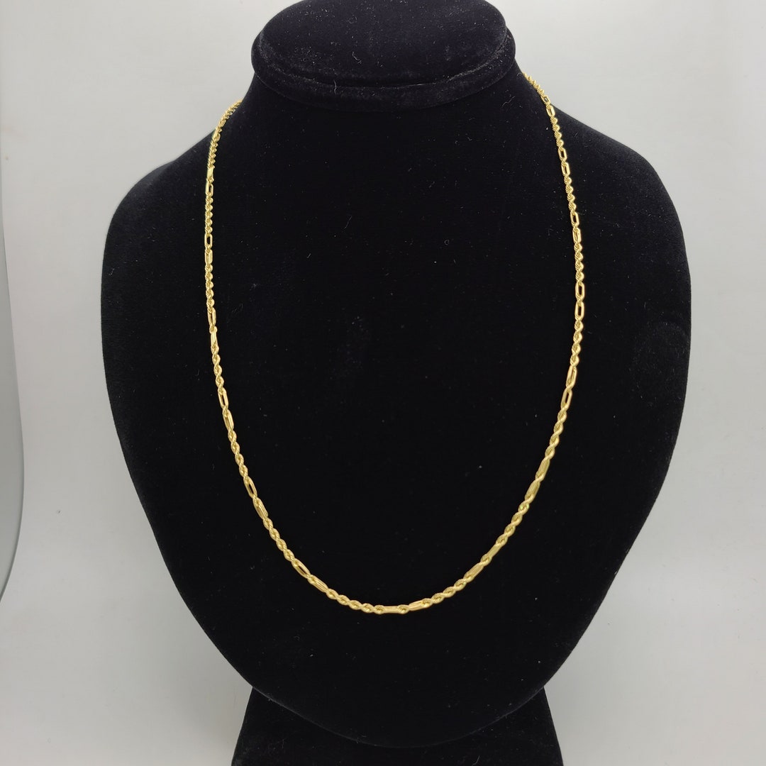 14k Yellow Gold Rope Chain Necklace, Milano Rope Chain, Vintage Estate ...