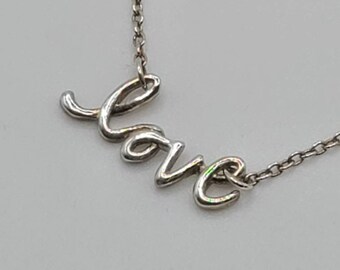 Love Script Necklace | Etsy