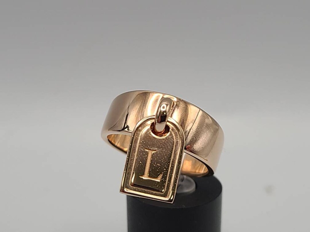 Milor Initial L Charm Ring, Bronze Letter L Ring Size 10 Item W2833 - Etsy