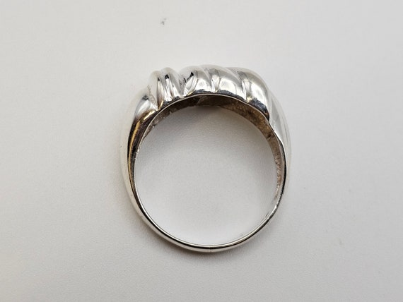 Vintage 925 Silver Fold Formed Sculpted Abstract Ruff… - Gem