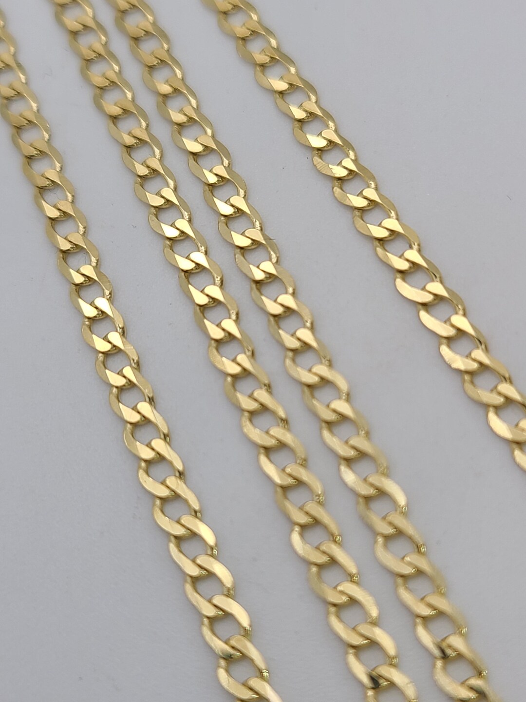 Curb Chain Necklace, 14k Yellow Gold, 18-inch Chain, 2mm Specialty Link ...