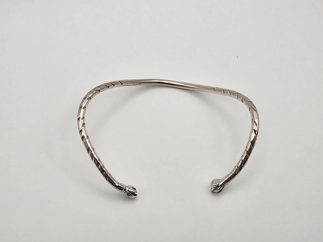 Vintage Silver Torque Bracelet in Sterling Silver, Handmade Cuff ...