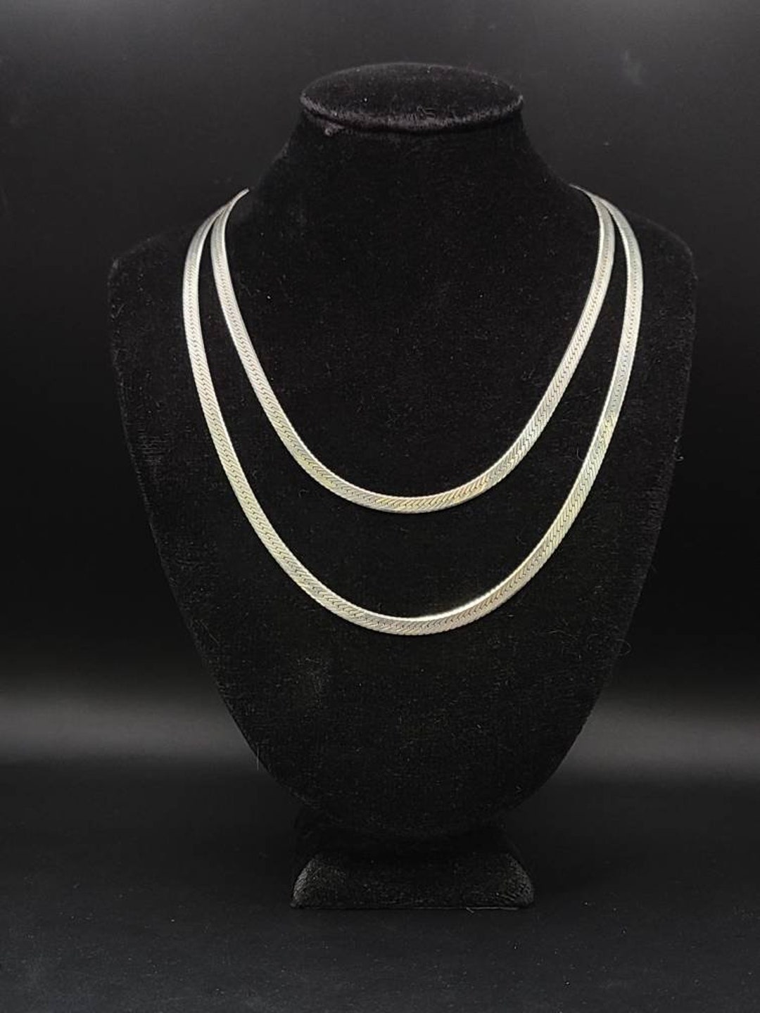 Italian Herringbone Necklace in 925 Silver, Designer Vior, Herringbone ...