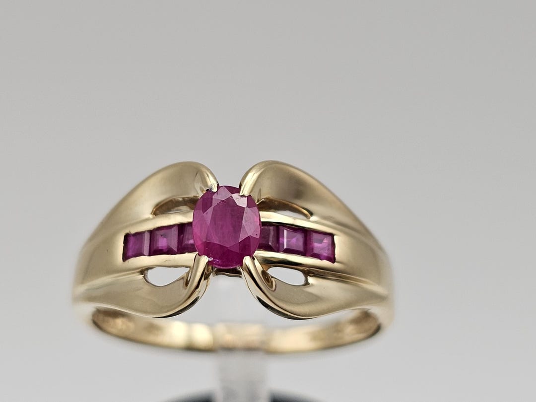 Vintage 14k Gold Ruby Ring, Estate Jewelry, July Birthstone Ring, Size ...