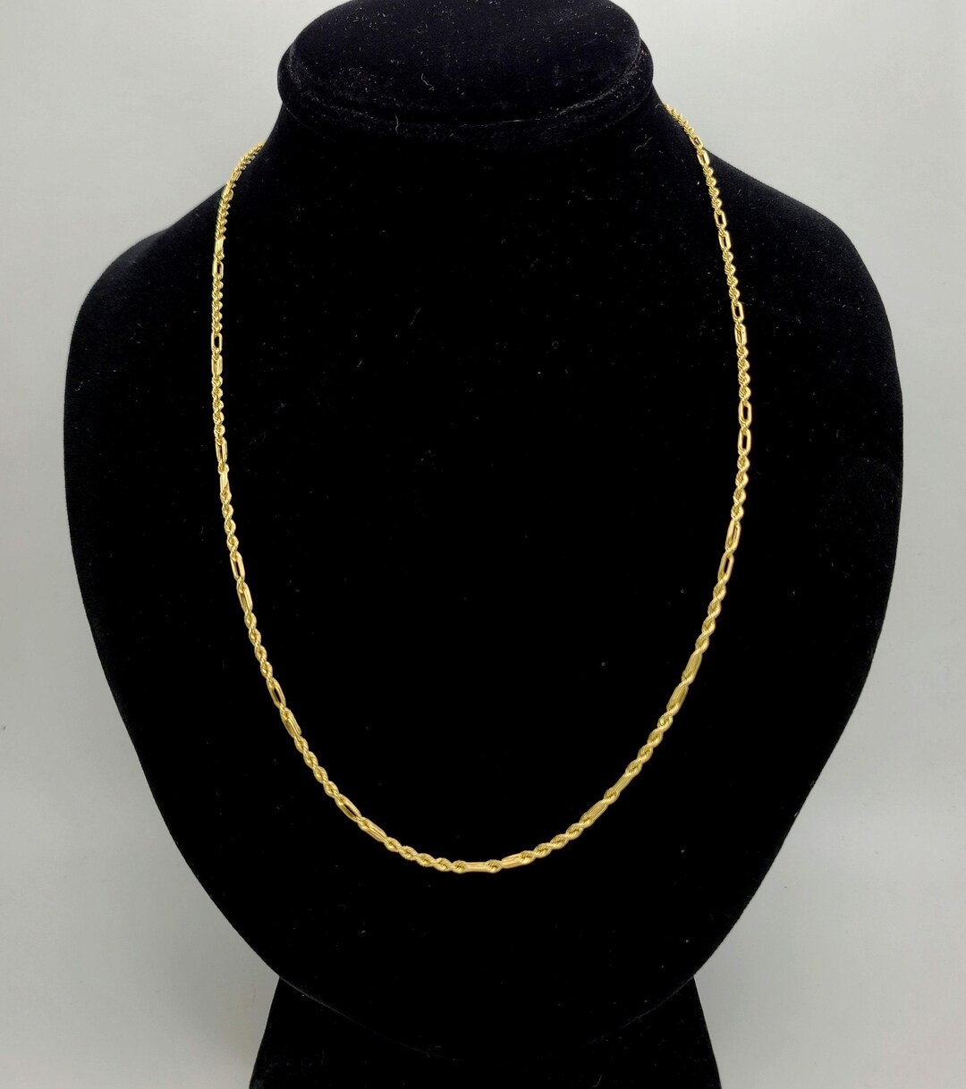 Vintage Rope Necklace 14k Yellow Gold Milano Rope Chain, Estate Jewelry ...