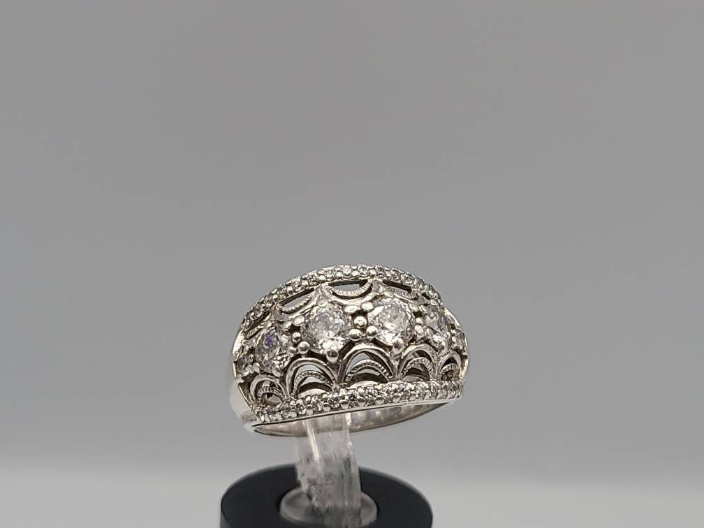 Silver Openwork Ring - Etsy