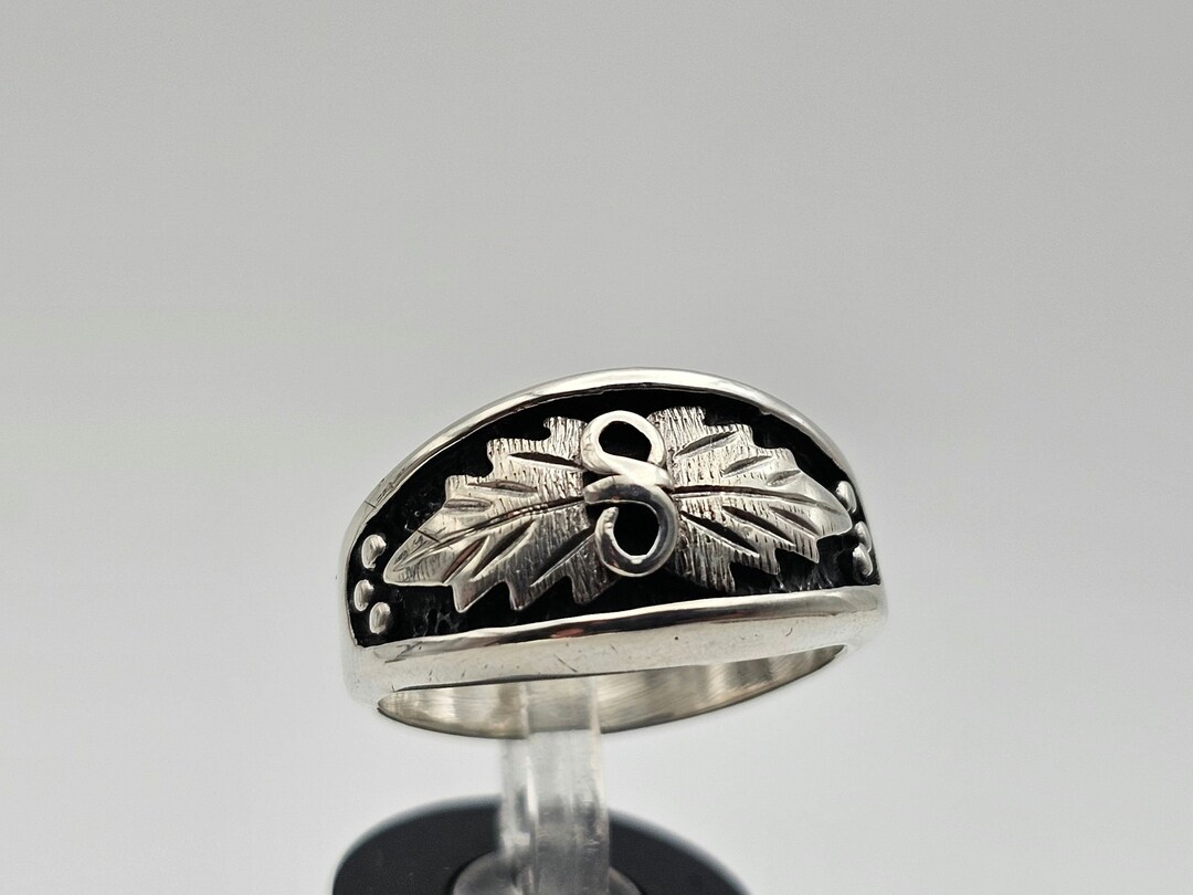 WM Wheeler Mfg. Co., Grapevine Motif Ring, Sterling Silver, Vintage ...