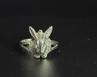 Silver Rabbit Ring | Etsy