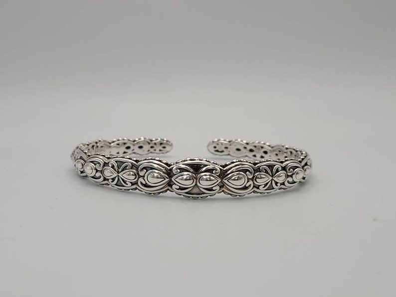 Jai John Hardy Cuff Bracelet Scalloped Lotus Petal Hinged - Etsy