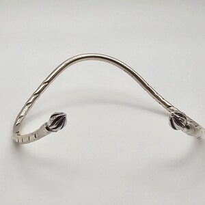 Vintage Silver Torque Bracelet in Sterling Silver, Handmade Cuff ...