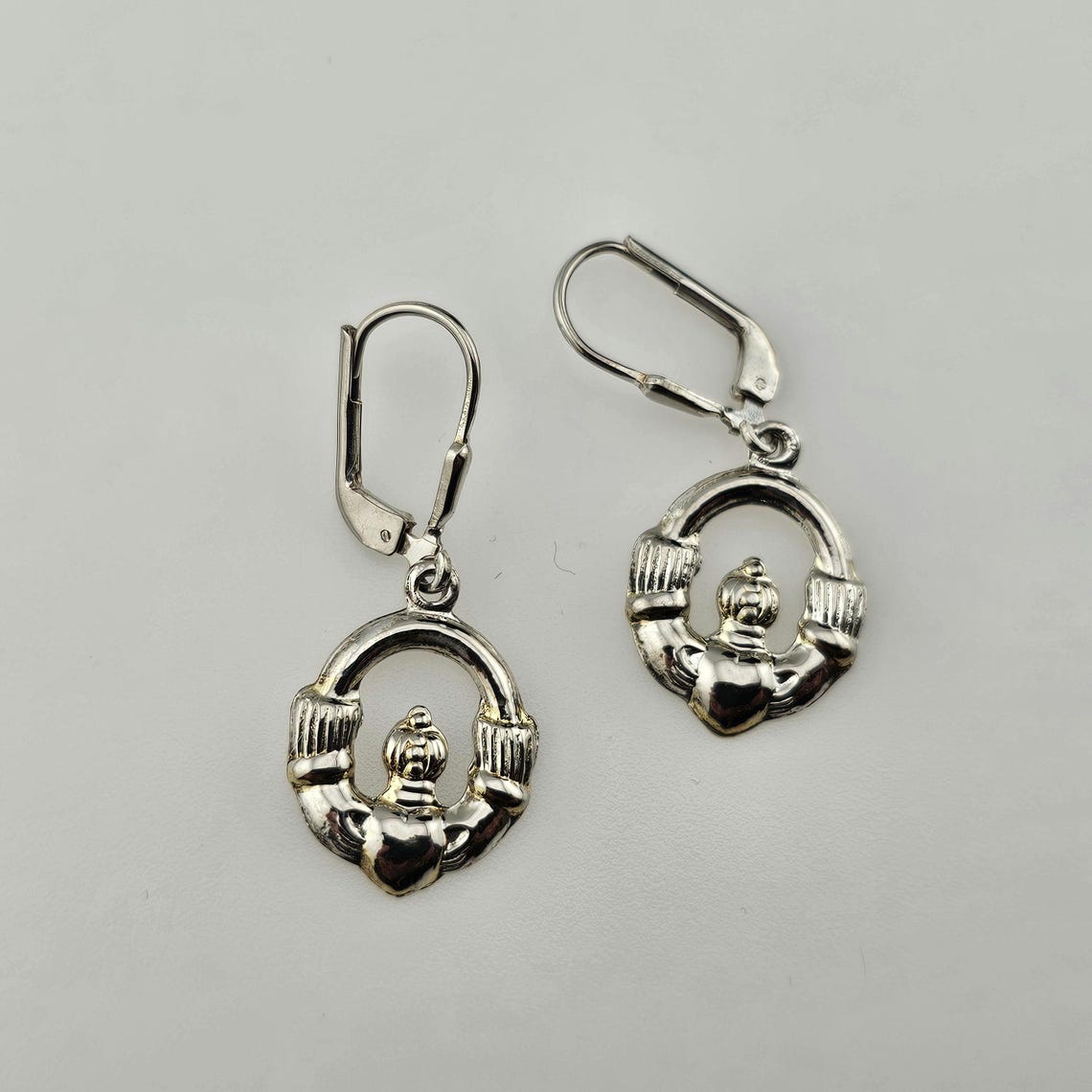 Vintage Claddagh Earrings: 925 Sterling Silver - Love Friendship ...