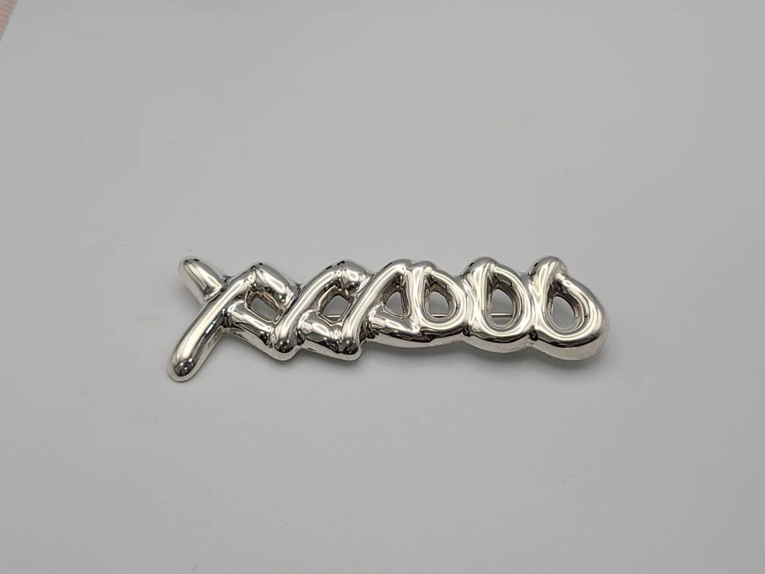 Retro Puffy Hugs and Kisses Pin, Sterling Silver XXXOOO Pin, Vintage ...