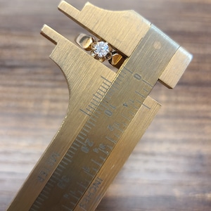 Antique .16ct. Round Old Mine Cut Diamond Engagement Ring, 17.3k Gold ...