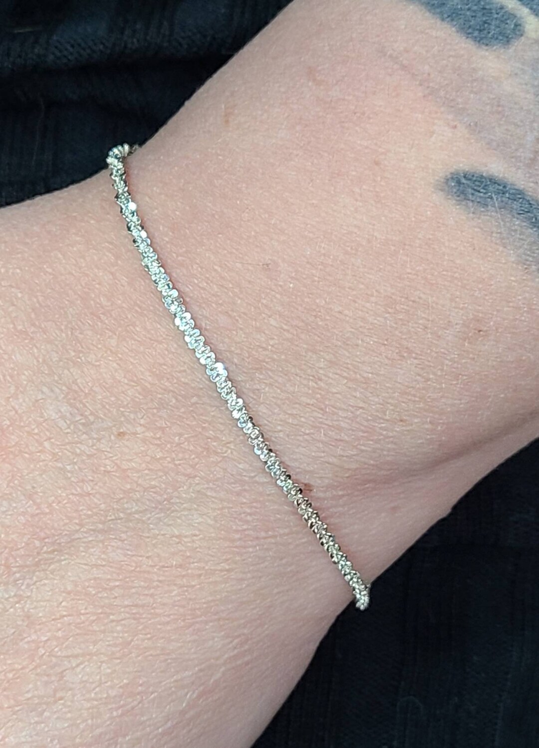 Vintage 925 Silver Sparling Twisted Bracelet, Estate Jewelry, W1692 - Etsy