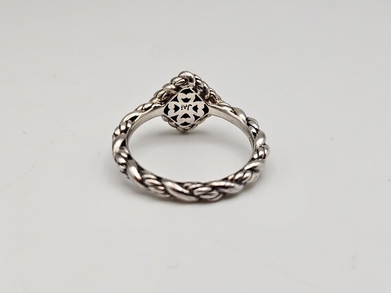 JAI Diamond Shaped Cable Ring, 925 Silver and 14kt Go… - Gem