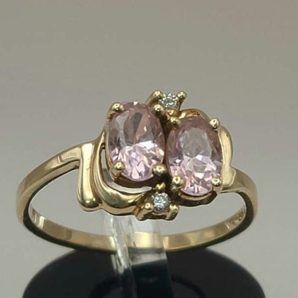 Pink Cz Ring - Etsy