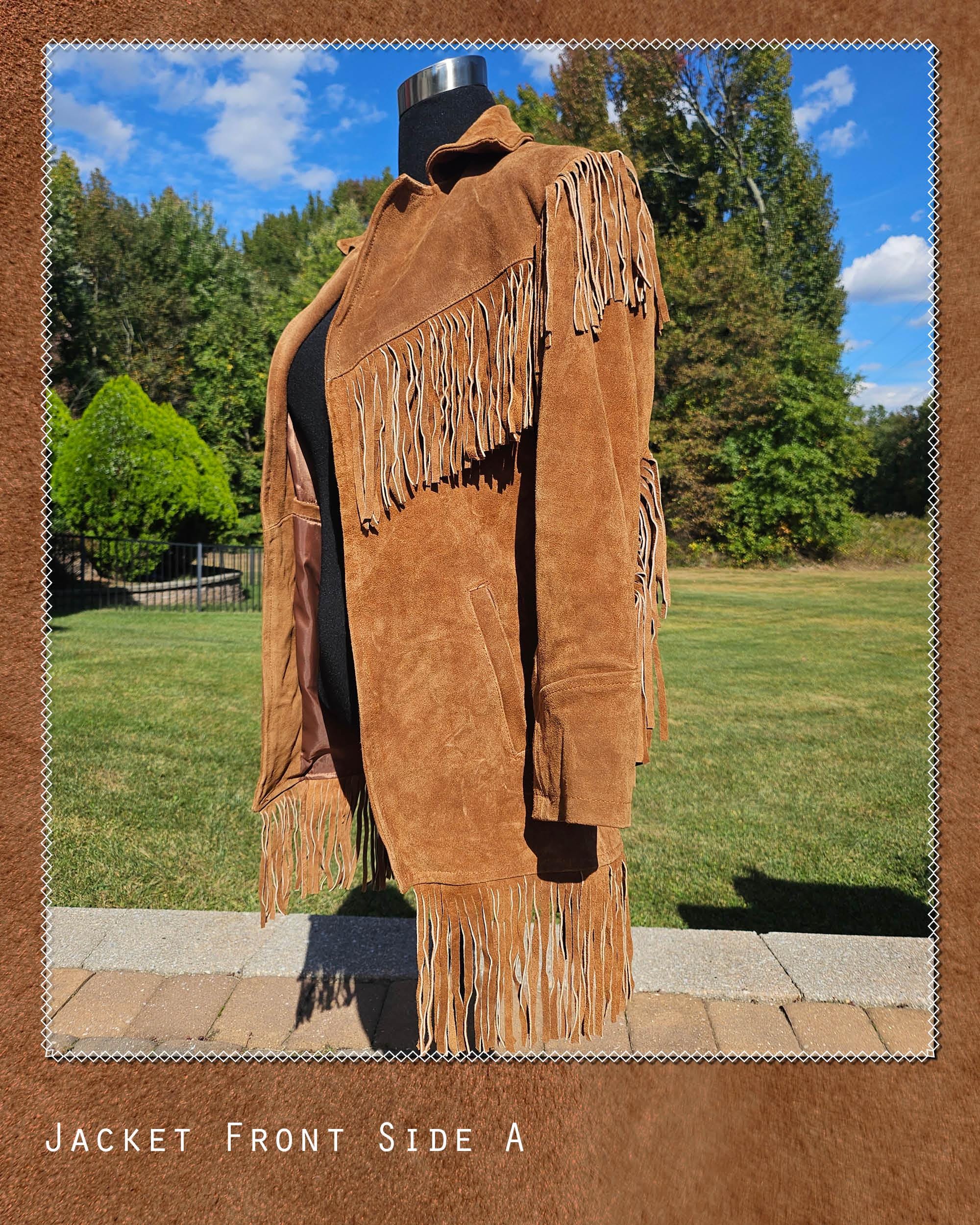 Vintage Real Leather Fringe Jacket, Made in Pakistan, Medium - Etsy
