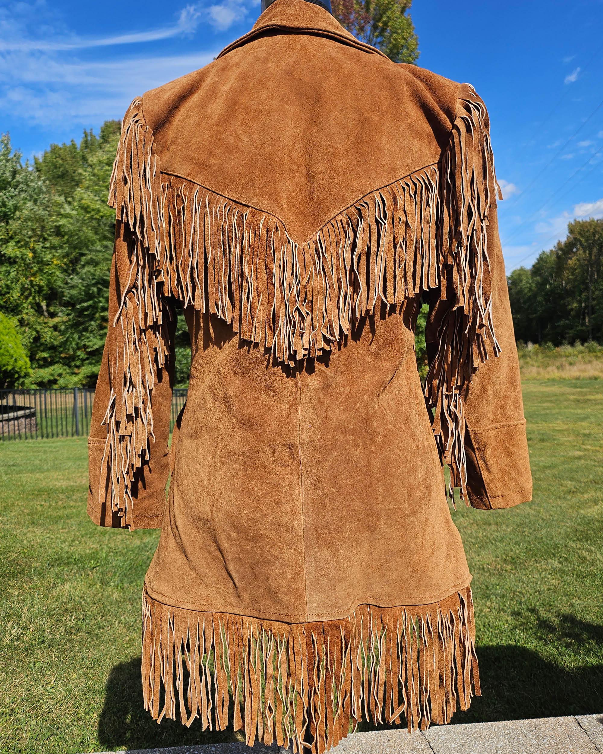 Vintage Real Leather Fringe Jacket, Made in Pakistan, Medium - Etsy