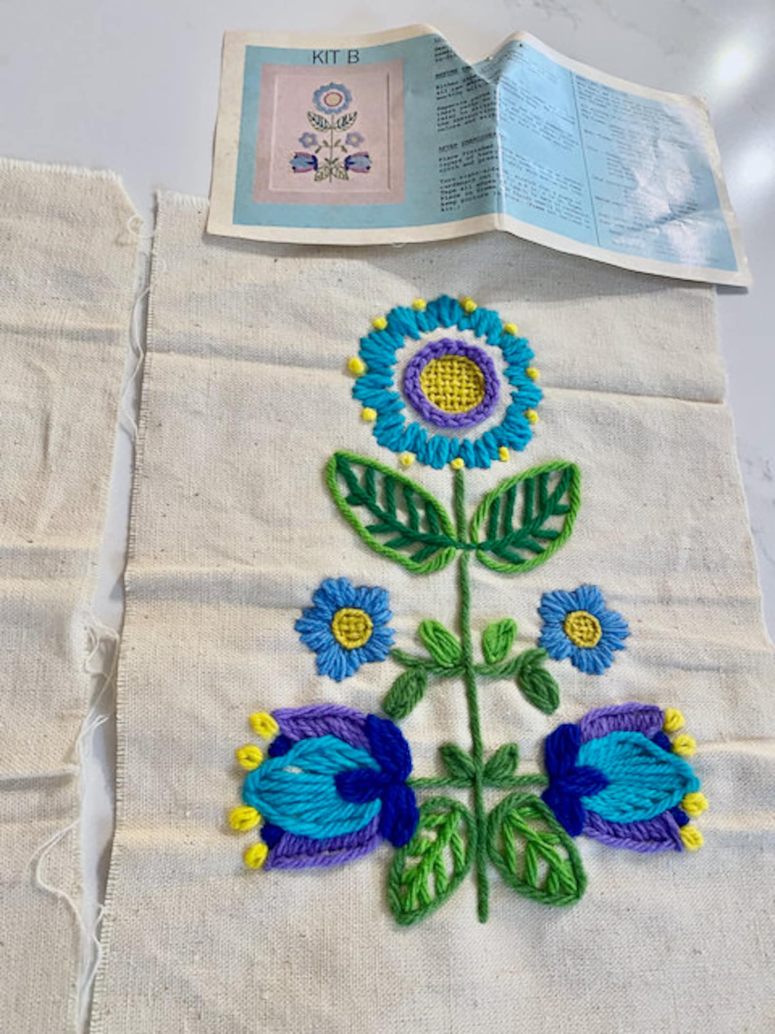 Vintage Embroidery Panels Completed - Some With Original Patterns - Etsy