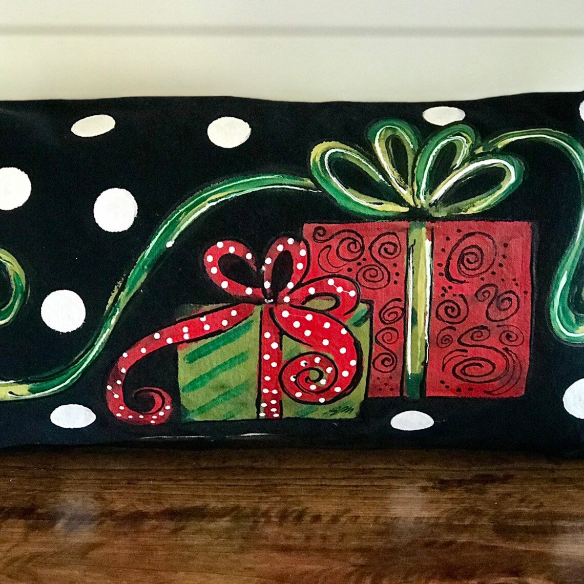 Christmas Packages Seasonal Holiday Decorations Hand-painted | Etsy