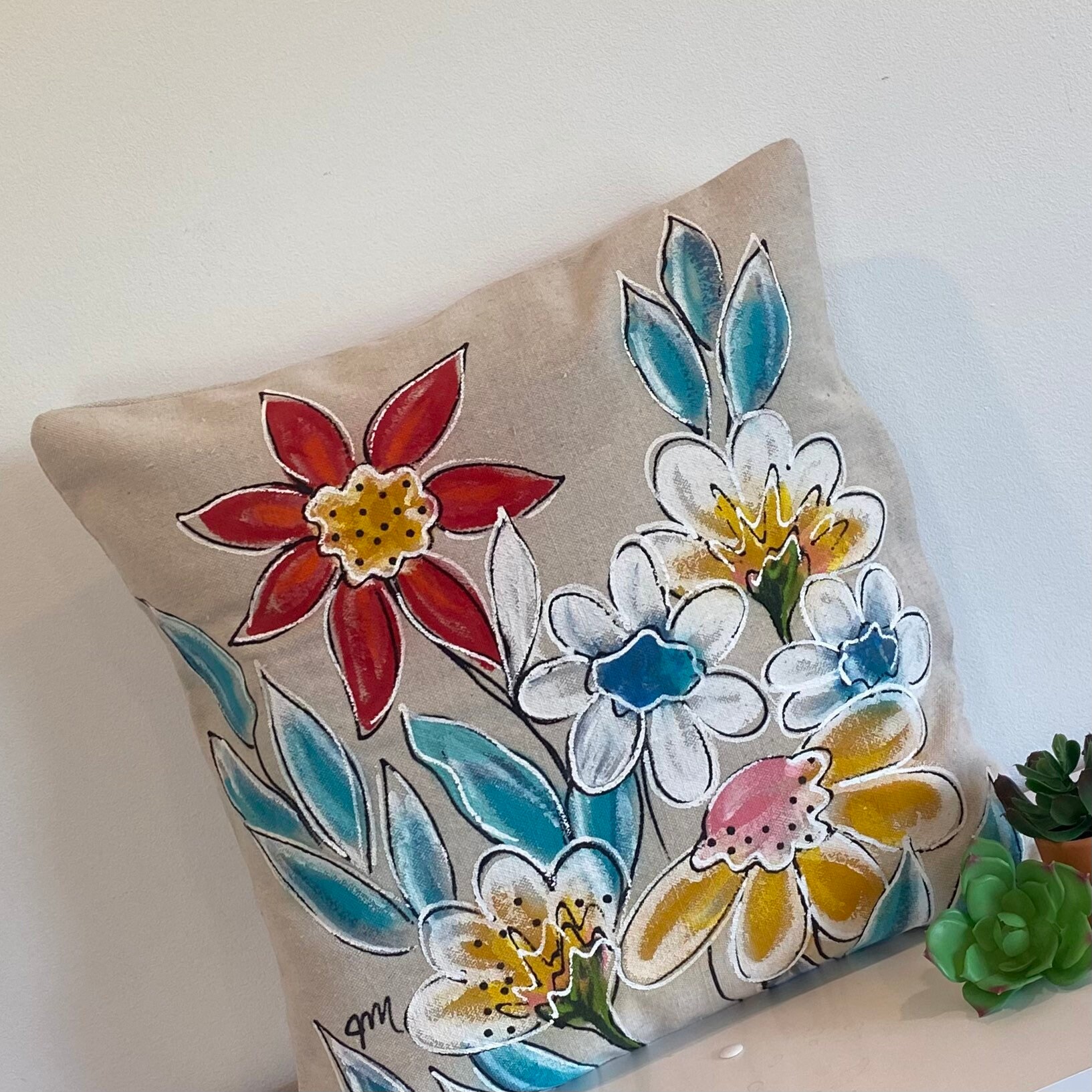 Simple Fabric Painting Designs For Pillow Covers
