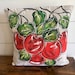 Red Apples Pillow, Hand-painted, Handmade, Pillow Cover - Etsy