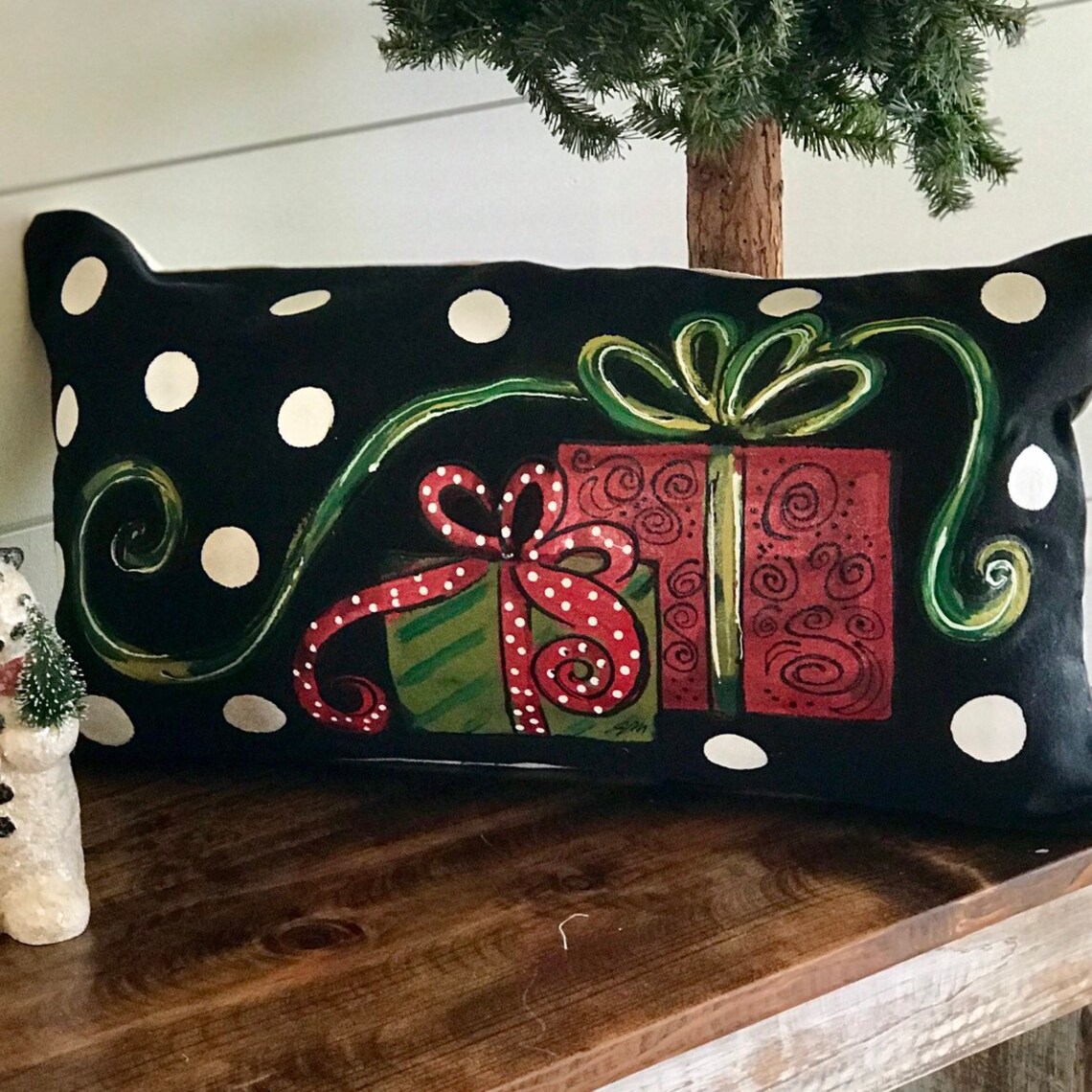 Christmas Packages Seasonal Holiday Decorations Hand-painted | Etsy