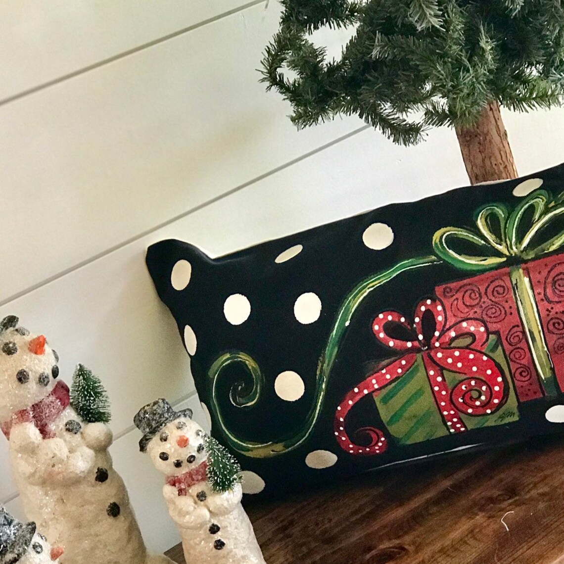 Christmas Packages Seasonal Holiday Decorations Hand-painted | Etsy