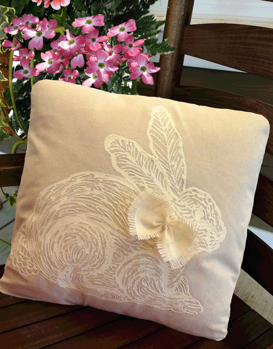 Baby Nursery Rabbit, White Rabbit, Rabbit Print, Easter, Holiday Accent ...