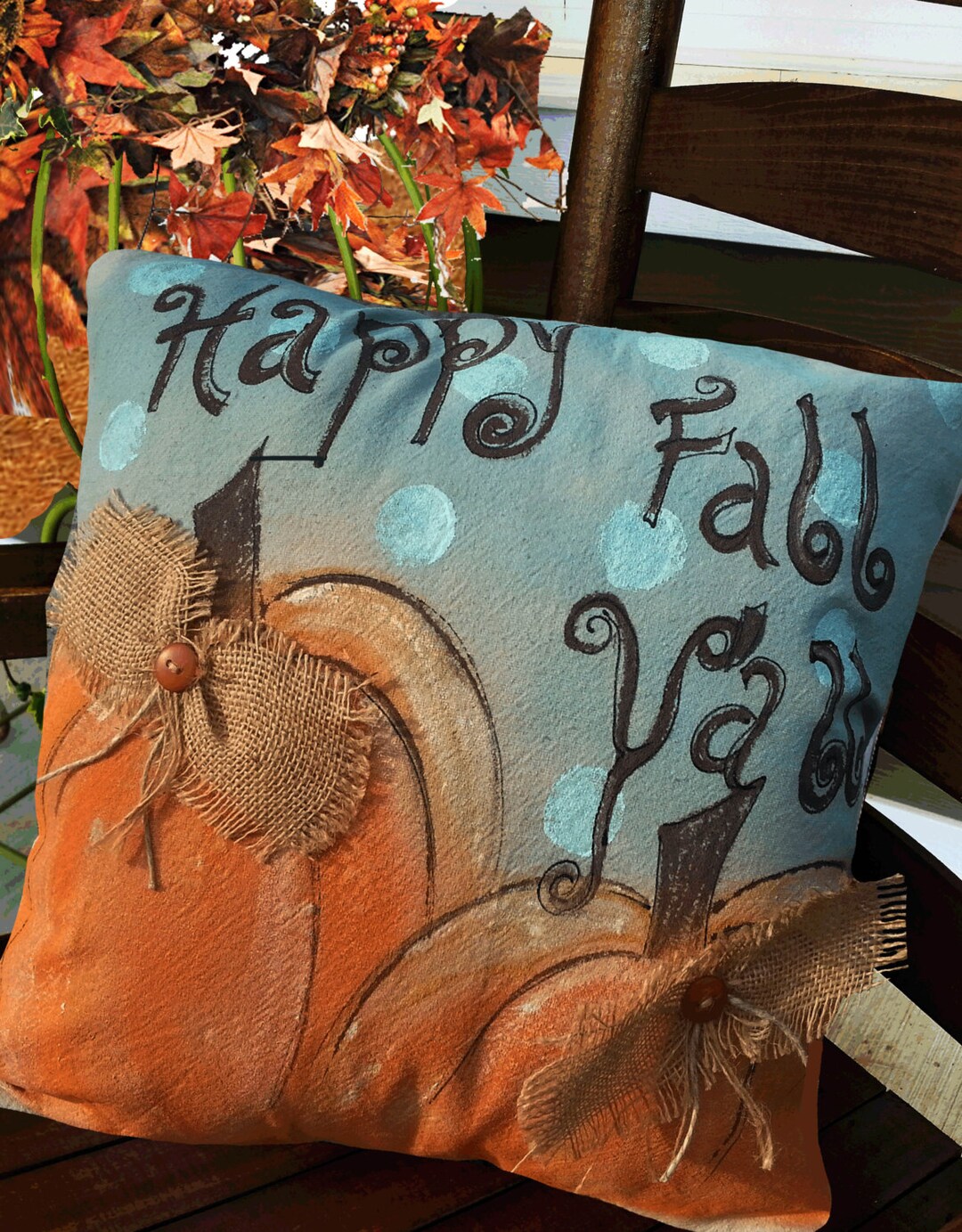 Fall, Pumpkins, Happy Fall Y'all, Quote Pillows, Accent Pillows, Throw ...