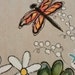 Flower Garden Runner, Dragonfly, Handmade, Hand-painted, Table Runner ...