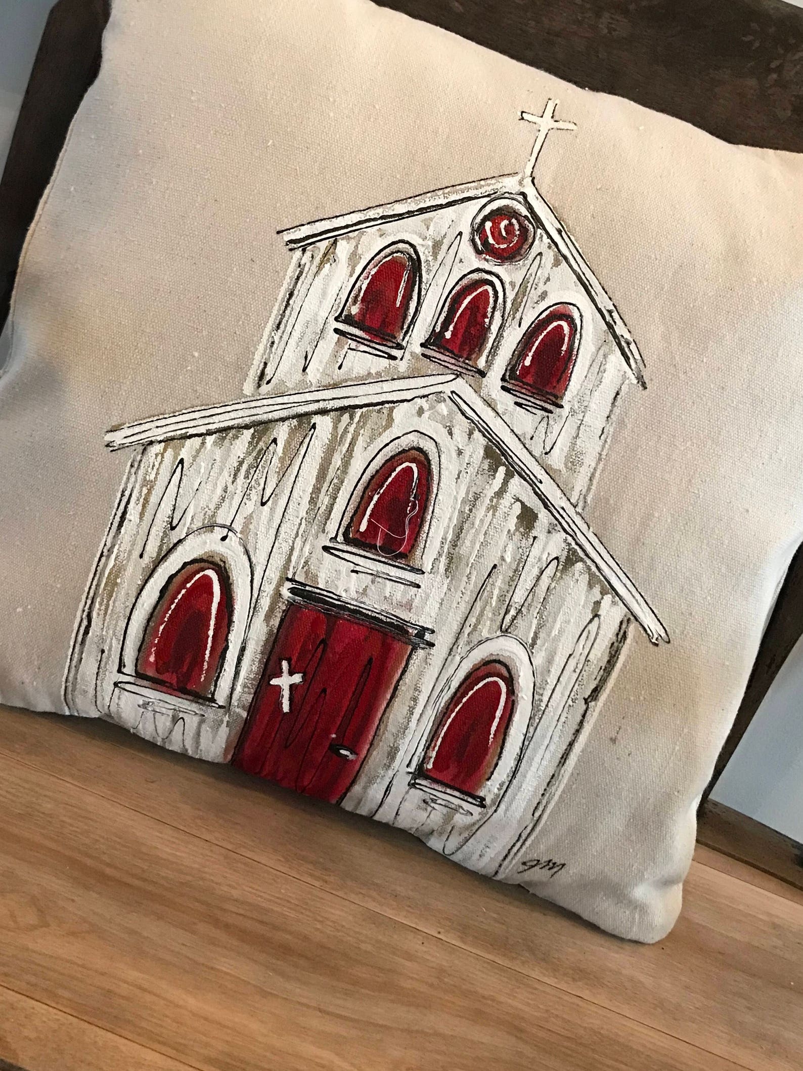 Old Country Church White Church Decor Red Door Farmhouse - Etsy