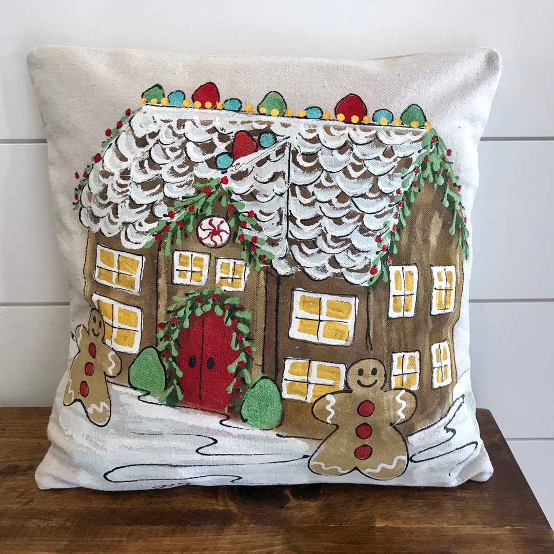 Gingerbread House, Hand-painted, Gingerbread Decor, Christmas Decor, 18 ...