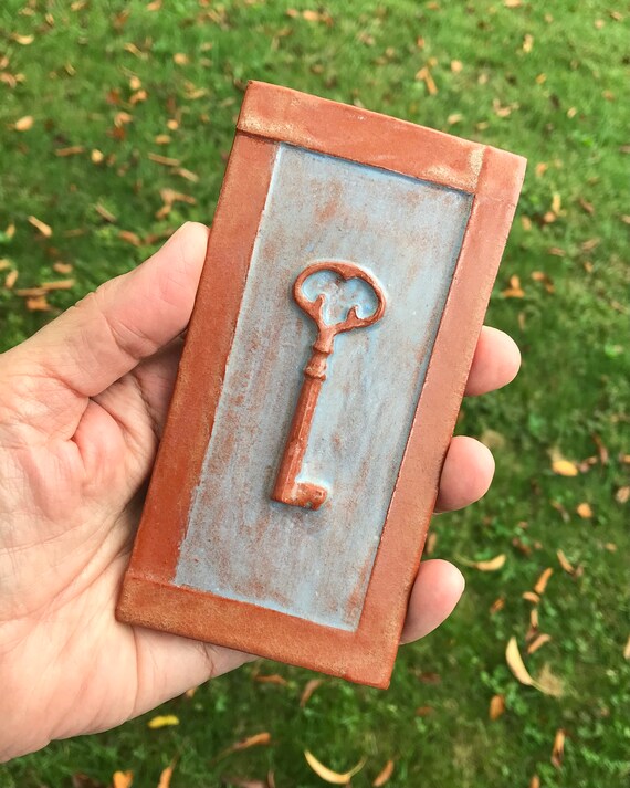 Skeleton Key Ceramic Art Tile 5 X 3 | Etsy