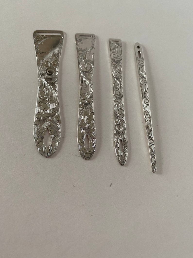 Antiquesterling SILVER BODKIN / Ribbon Threader Set - Etsy
