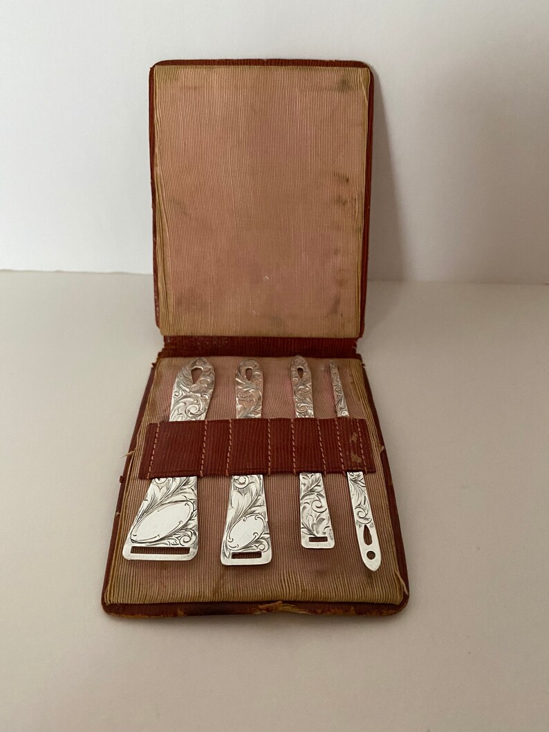 Antiquesterling SILVER BODKIN / Ribbon Threader Set - Etsy