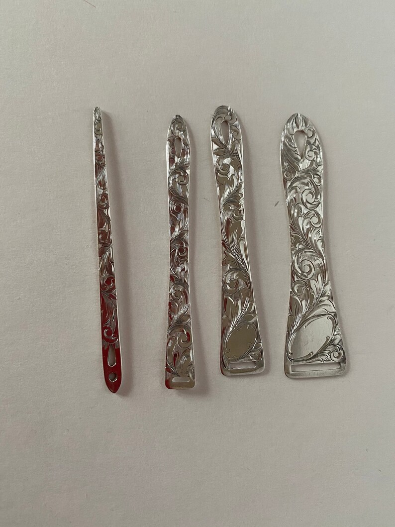 Antiquesterling SILVER BODKIN / Ribbon Threader Set - Etsy