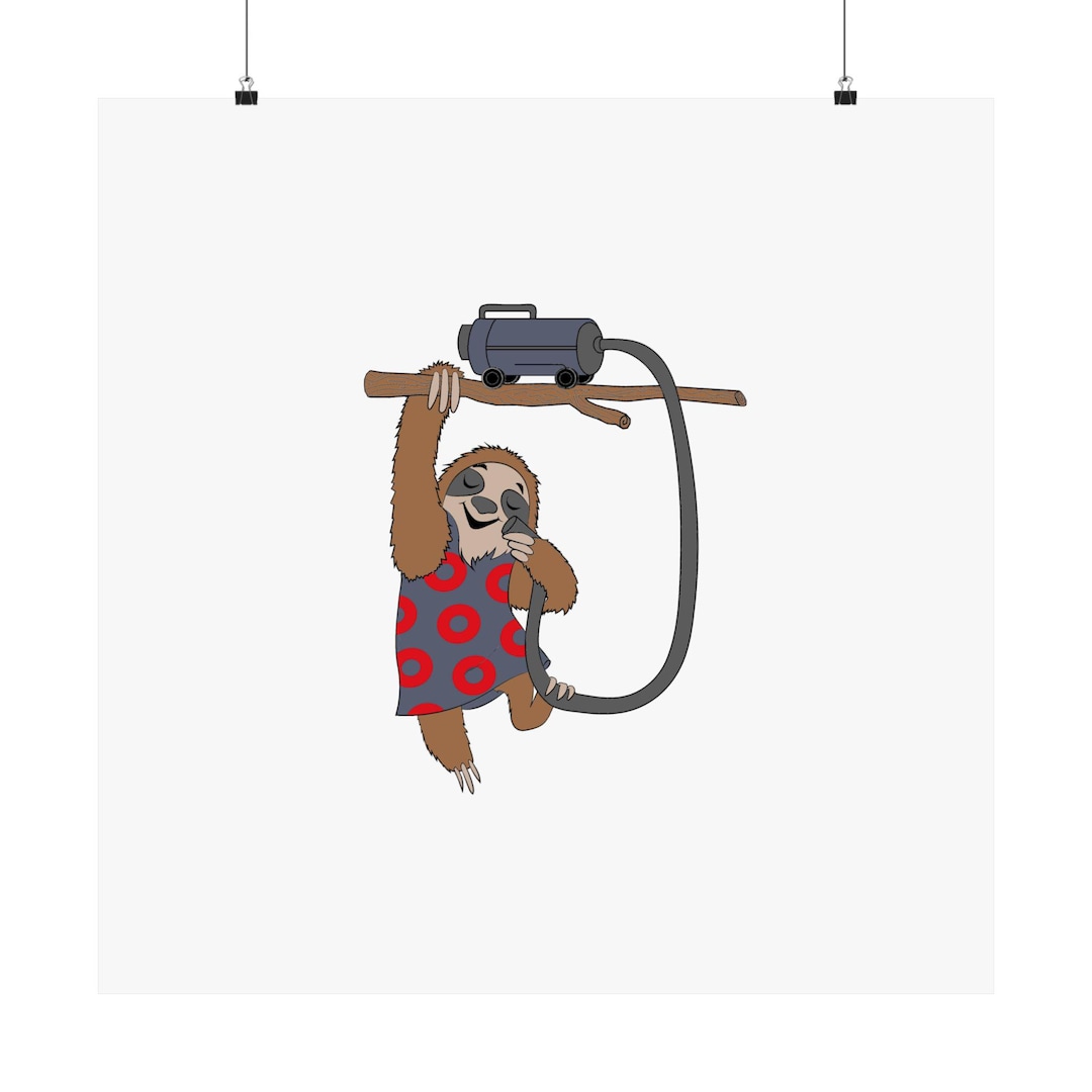 Fishman Sloth W/vacuum Phish Print - Etsy