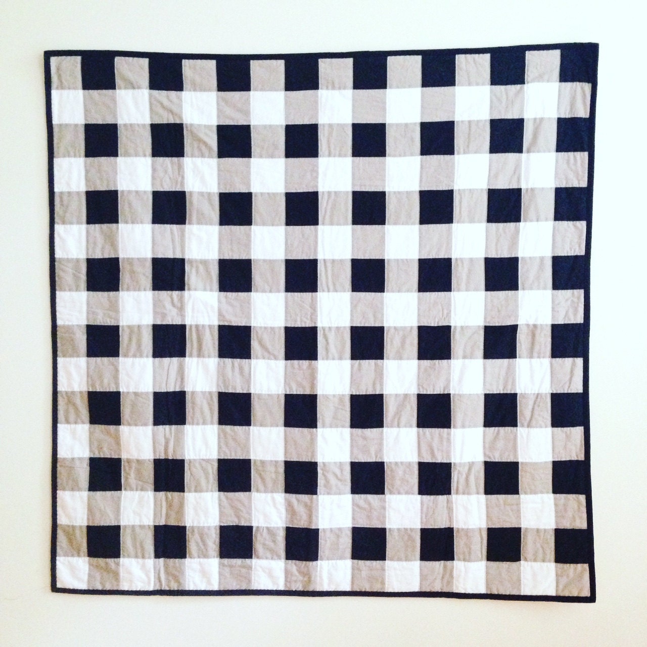 Gingham Check Quilt | Etsy