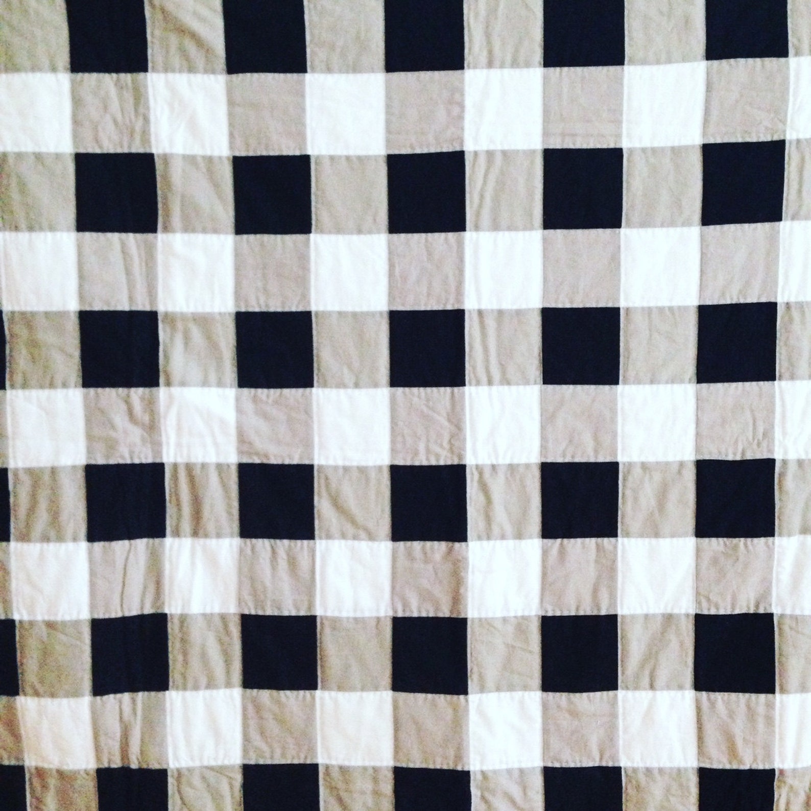 Gingham Check Quilt - Etsy