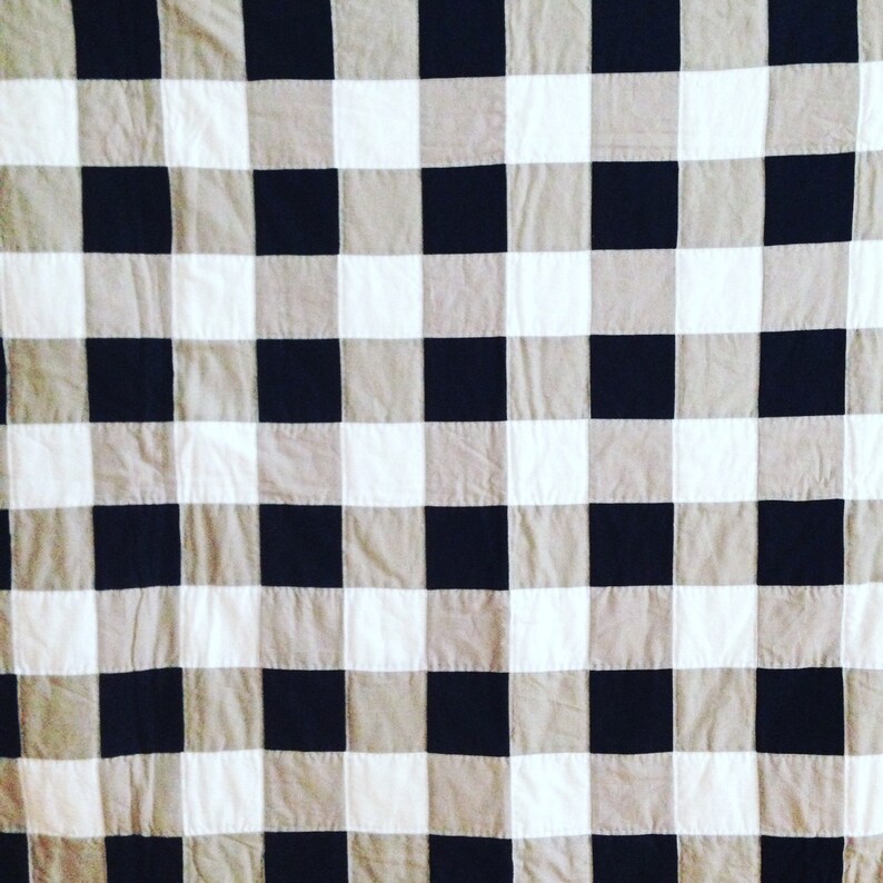 Gingham Check Quilt - Etsy