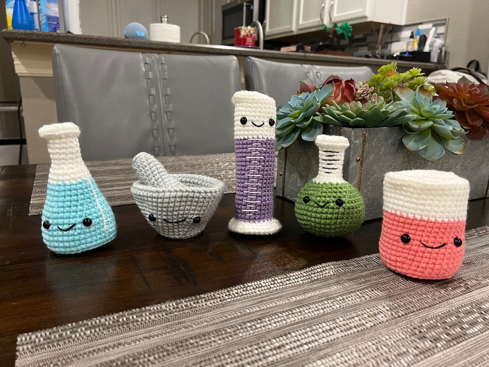 Crochet Chemistry Set, Amigurumi Chemistry Set, Handmade 5-piece ...
