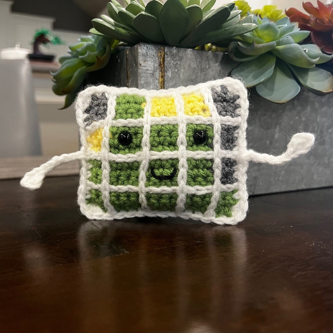 Wordle Inspired Plush, 4" Long Wordle Plush, Small Crochet Plush, Word ...