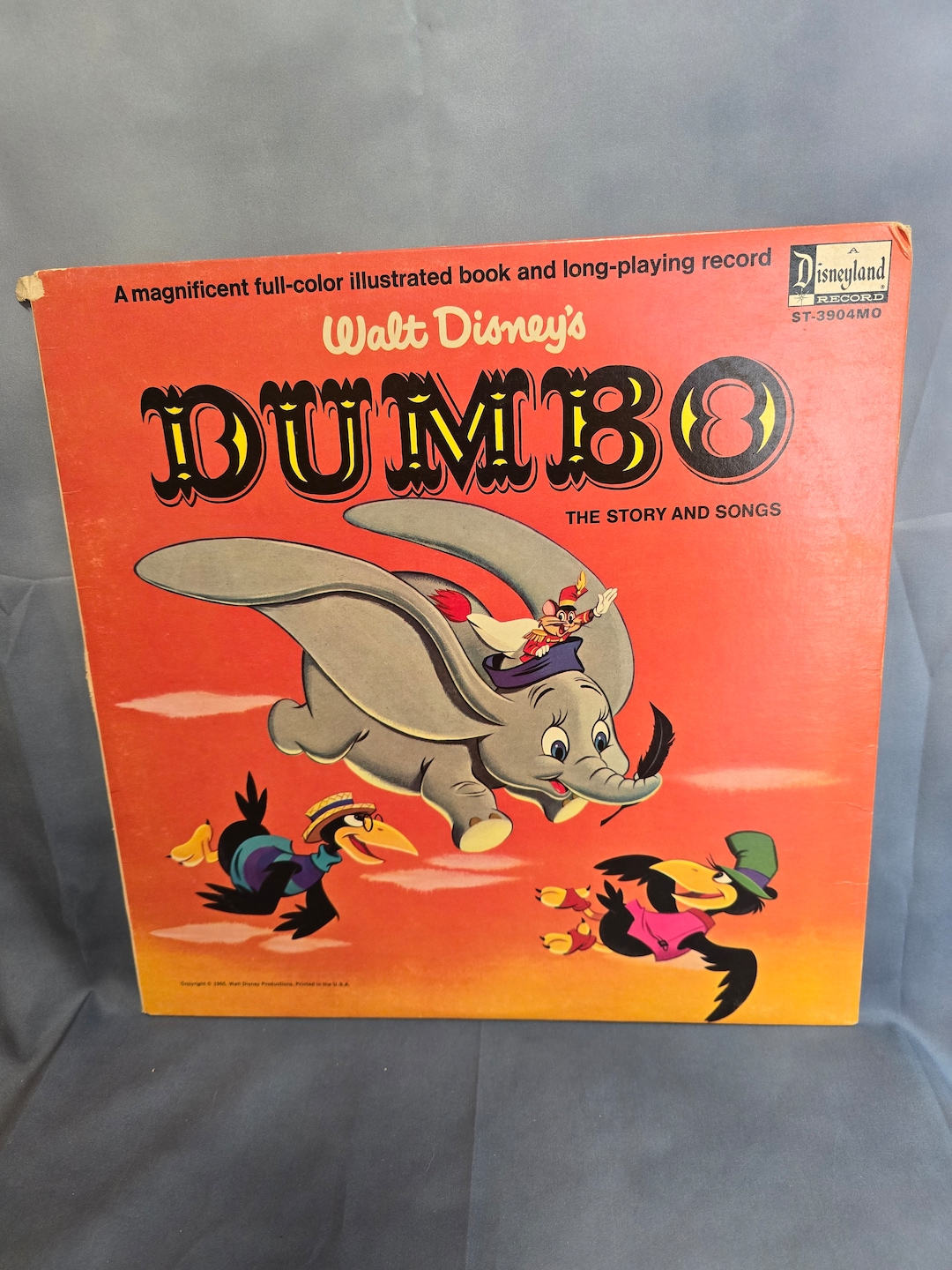 1965 Walt Disney's Dumbo Story and Songs Vinyl Record Album and Book ...
